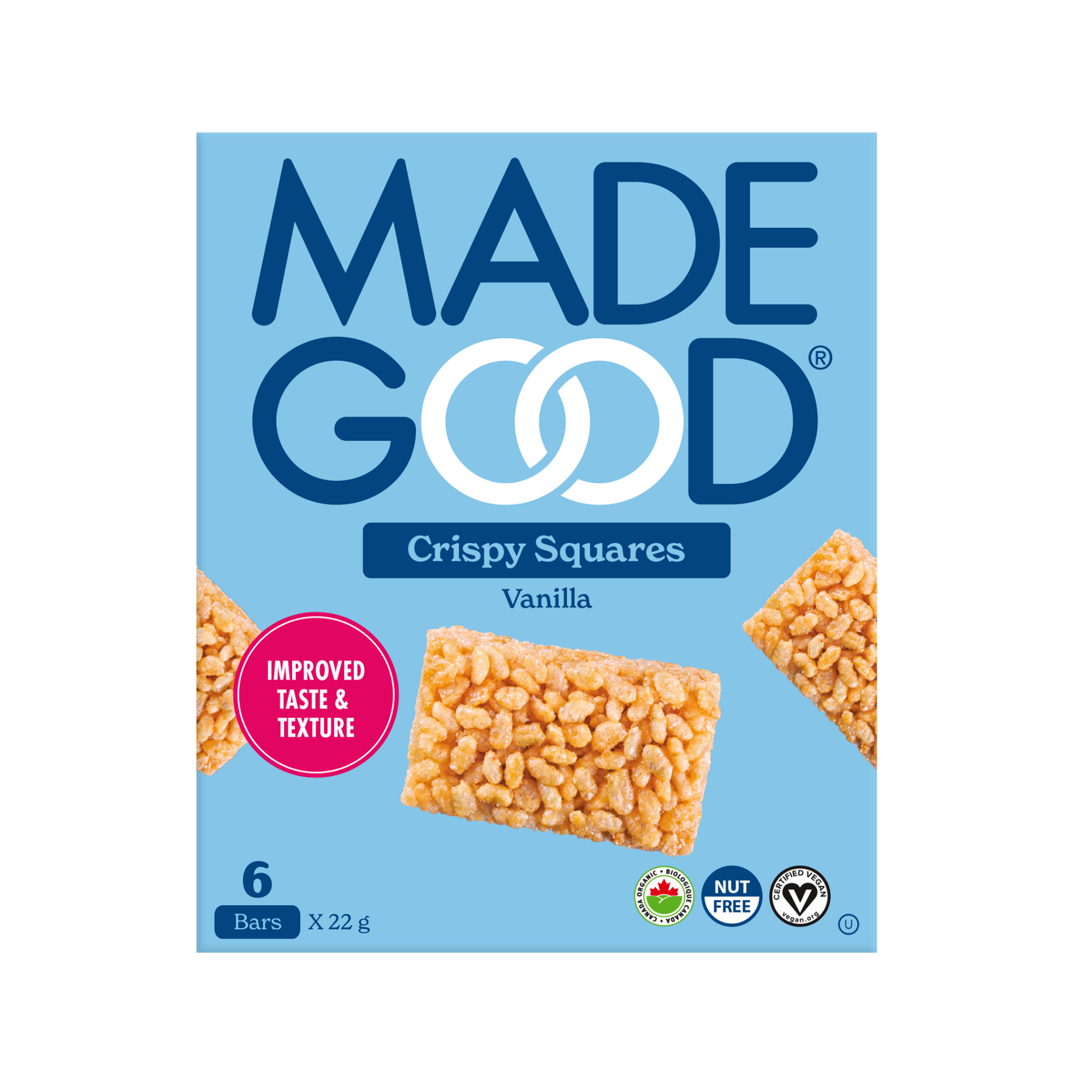 NEW! MadeGood Vanilla Crispy Squares | Organic, non-GMO, Nut-free ...
