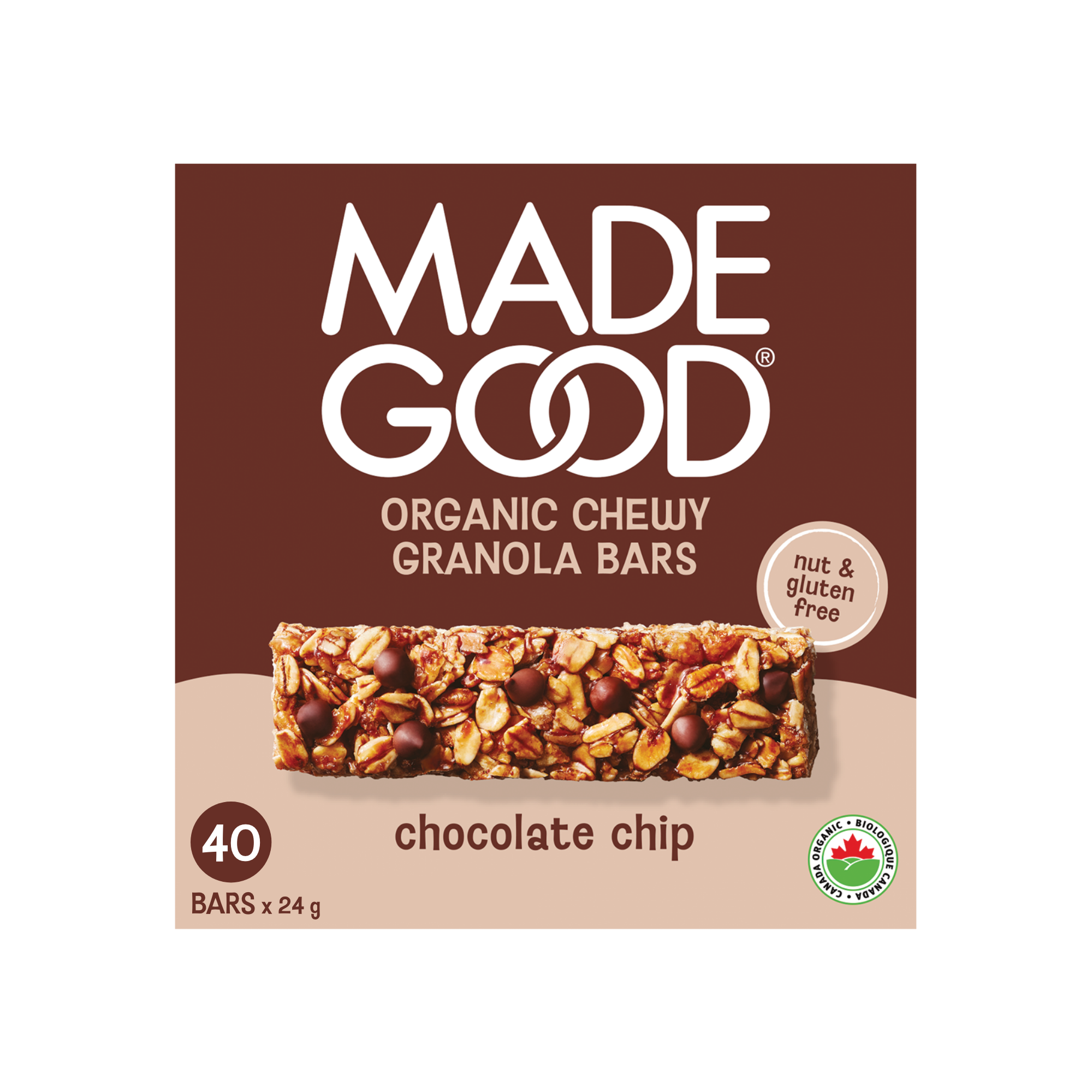 Barres granola aux pépites de chocolat MadeGood | Collations ...