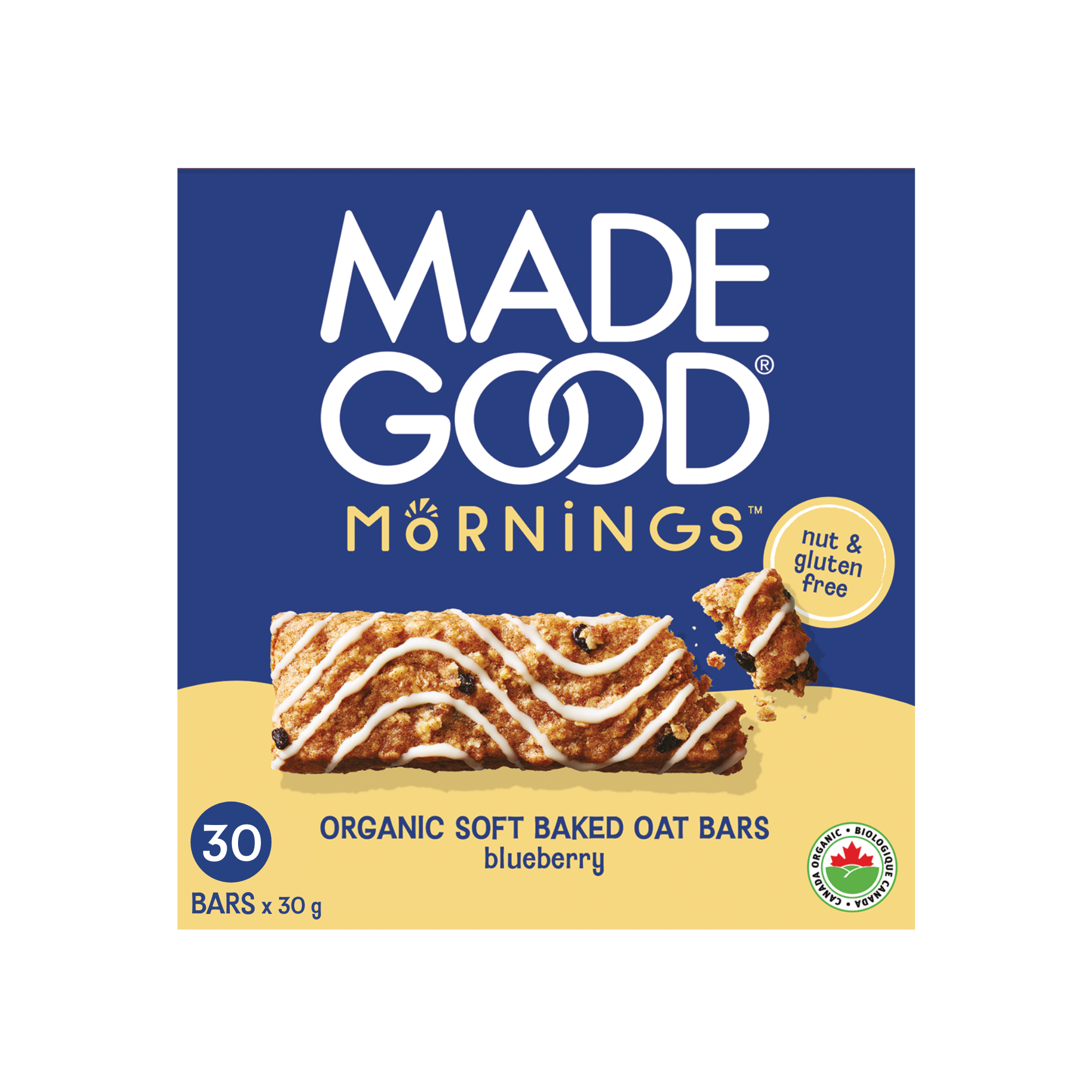 MadeGood Mornings Blueberry Soft Baked Bars | Organic, non-GMO Snacks ...