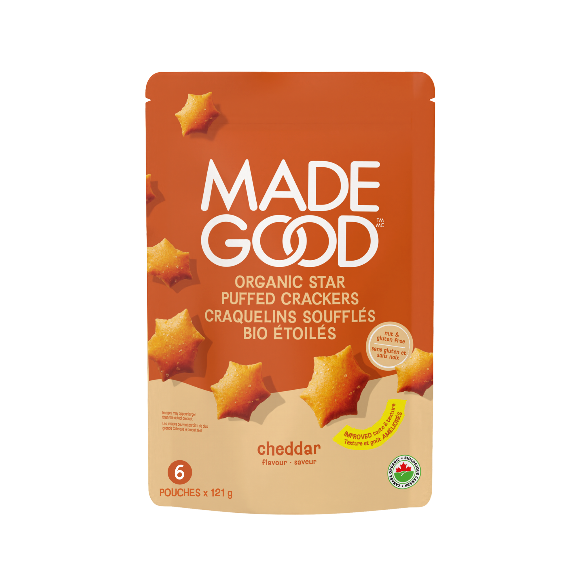 Cheddar Star Puffed Crackers (6 Count) | Organic, non-GMO snacks ...