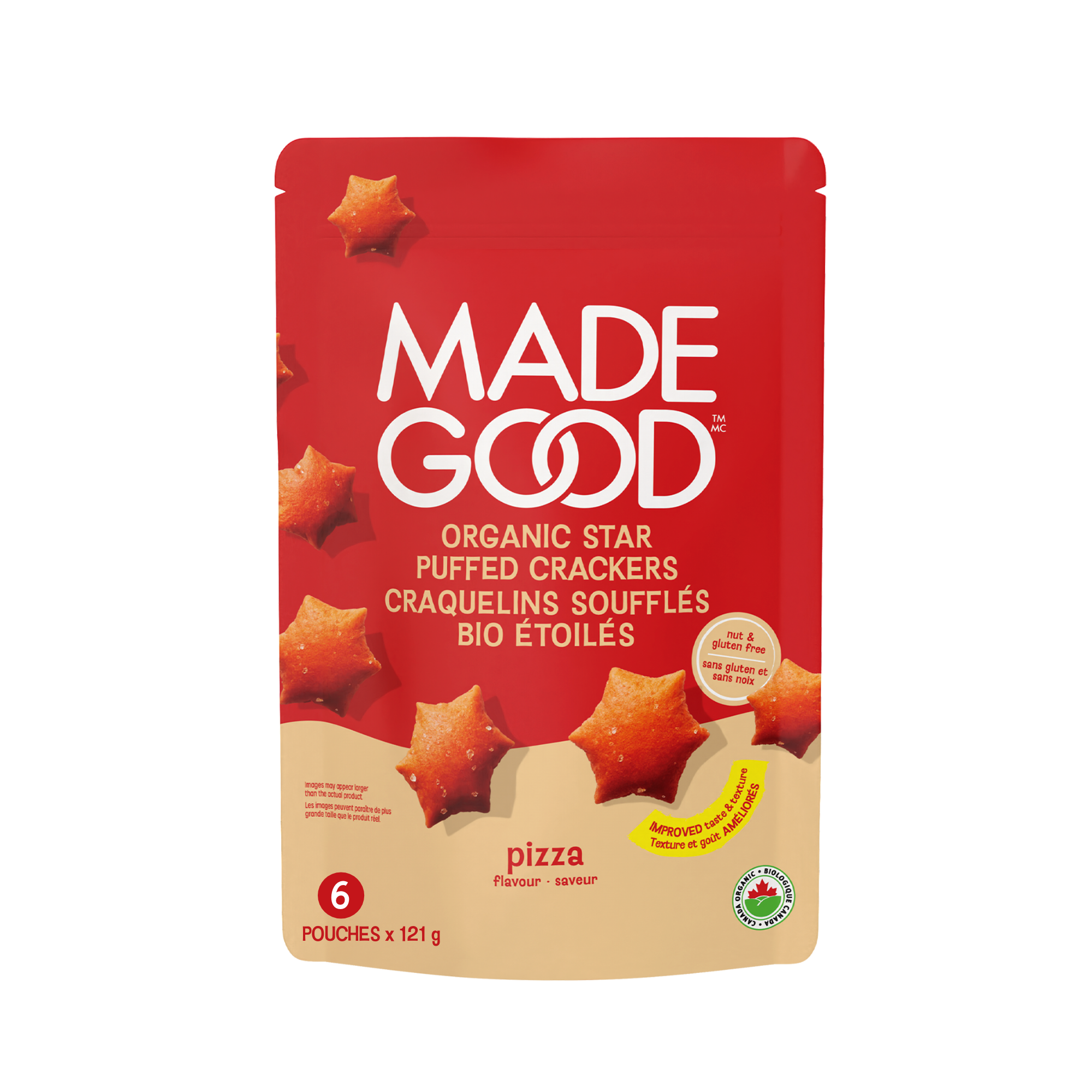 MadeGood Pizza Star Puffed Crackers | Organic, non-GMO, Nut-free Snacks ...